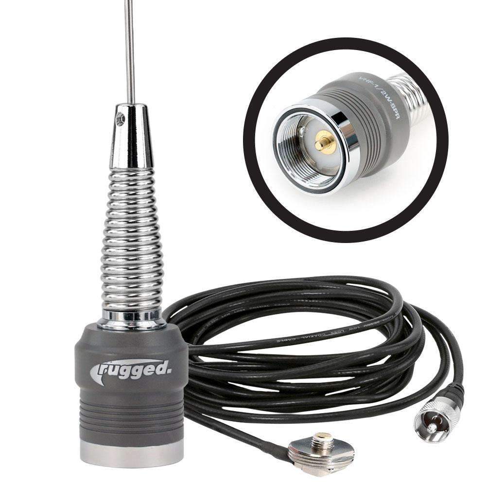 VHF Antenna Kit with 1/2 Wave No Ground Plane (NGP) Antenna & NMO Moun ...